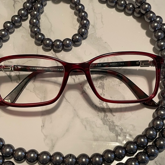 Versace | Accessories | Red Versace Eyeglasses | Poshmark